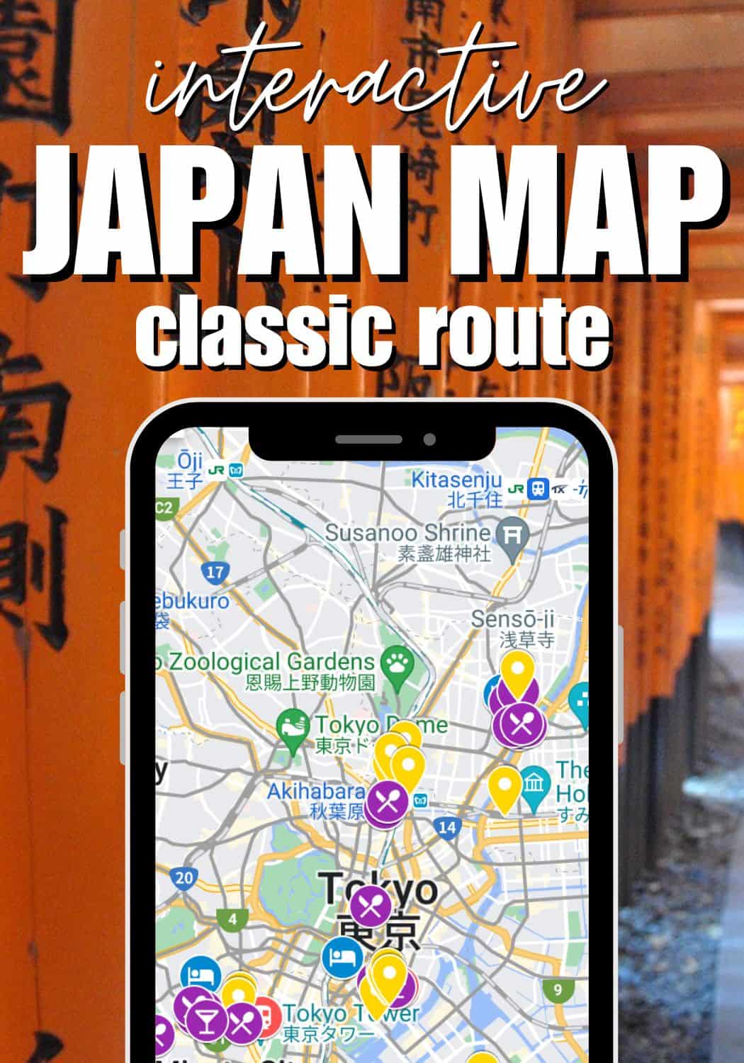 Interactive Japan Map: Classic Route | Two Wandering Soles